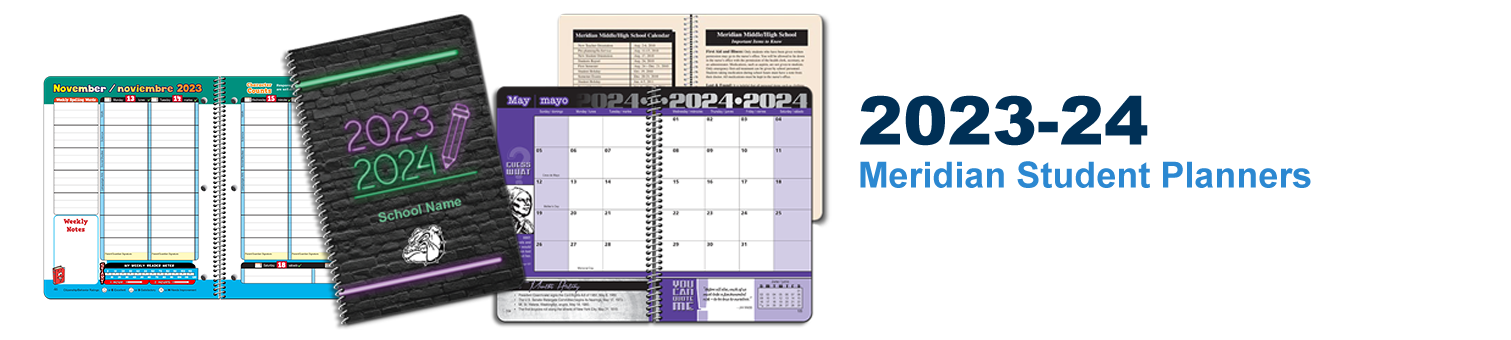 Meridian Student Planners Custom Primary Elementary Middle High School ...